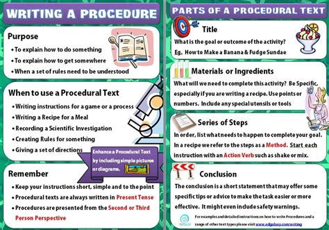how to write excellent procedural texts literacy ideas procedural