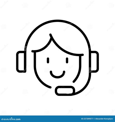 Linear Headset Icon From Customer Service Outline Collection Thin Line Headset Vector Isolated