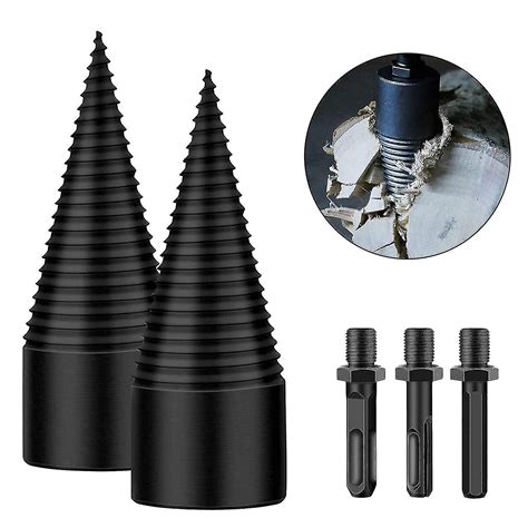 Wood Splitter Drill Bit Electric Drill Bits Chop Wood Splitting Tool Cone Splitters For Hand