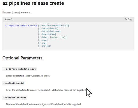How To Pass RELEASE Variable Name During Az Pipelines Release Create Command Issue
