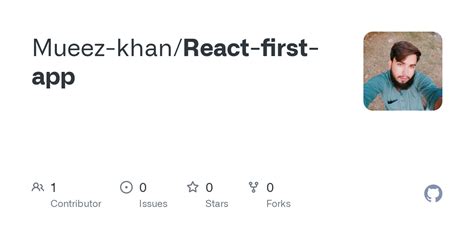 github mueez khan react first app