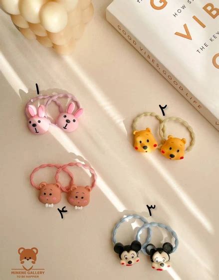 خرید و قیمت کش مو جفتی کرم و قهوه ای بچگانه دخترانه مدل خرگوش ترب