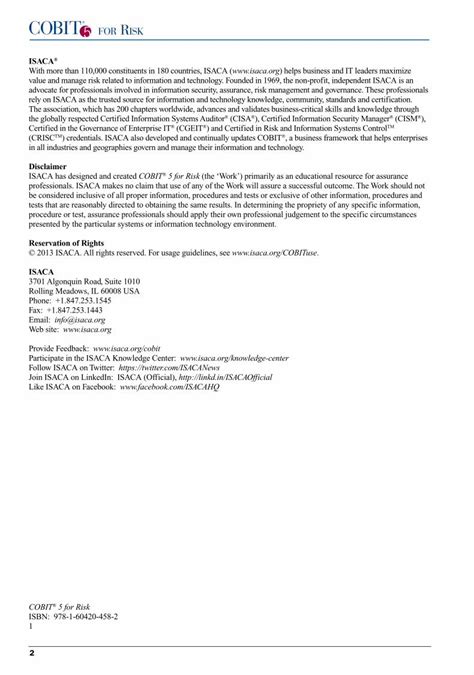 Pdf Cobit 5 For Risk Preview Isaca Dokumen Tips