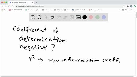 Solved Can A Coefficient Of Determination Be Negative Why Or Why Not Numerade