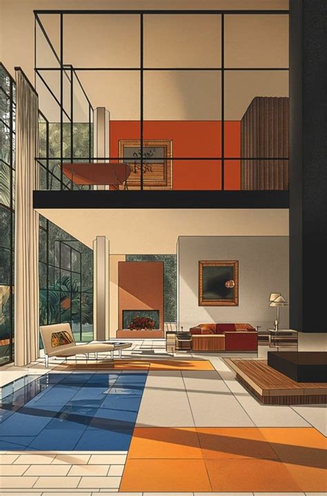Pin De Ruth Pauza En Retro Drawing En 2025 Arquitectura Bauhaus