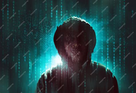 Premium Photo Hacker Over A Screen With Binary Code