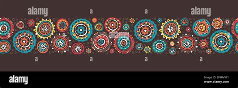 Hand Drawn Abstract Seamless Pattern Ethnic Background African Style Great For Textiles