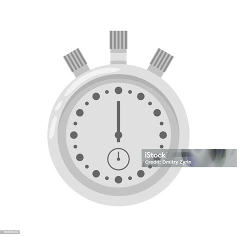 추상 플랫 만화 액티브 라이프 스타일 교육 운동 스포츠 스톱워치 시간 시계 벡터 디자인 스타일 요소 고립 된 학년 학습 개념