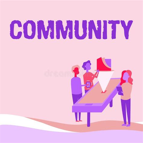 Text Caption Presenting Community Internet Concept Group Of Showing With A Common