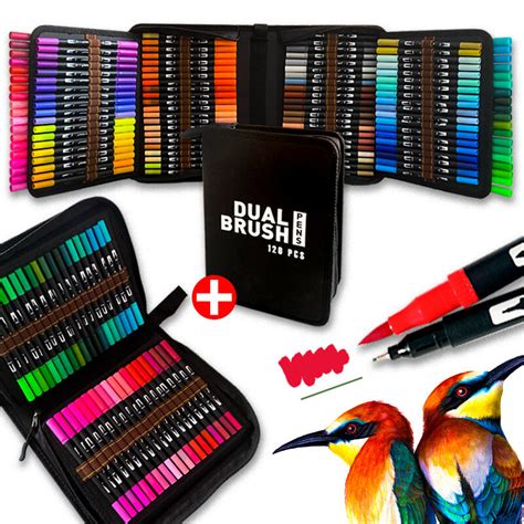 만화 12 120 색 수채화 물감 펜 브러쉬 Fineliner 펠트 팁 아트 마커 서예 그리기 스케치 색을위한 색칠 펜 펜 연필 And 쓰기 공급