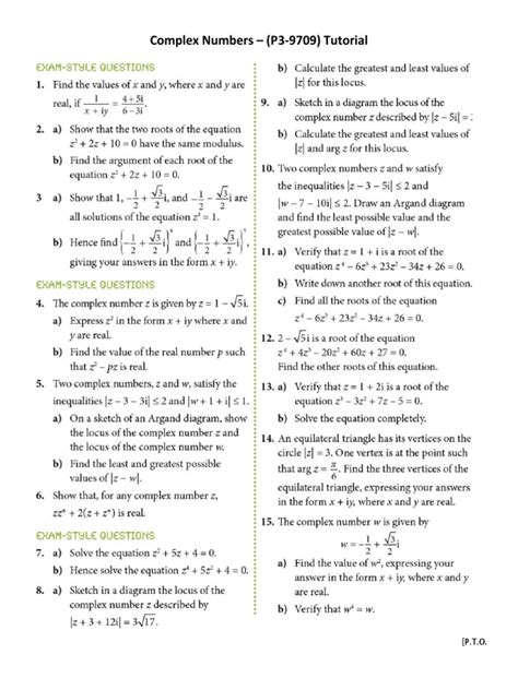 complex numbers pdf pdf