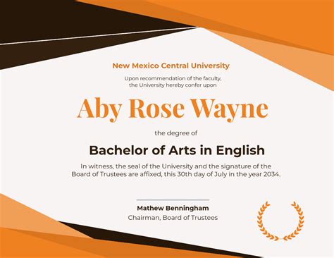 Free University Diploma Certificate Template To Edit Online