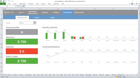 Personal Trainer Excel Spreadsheet Template LUZ Templates