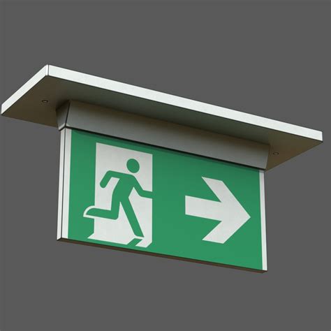 Exit Sign Model Turbosquid 2147094