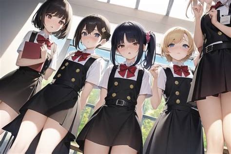 72】お嬢様学園の全裸登校日 市街奉仕巡回 まらお＠aiイラスト