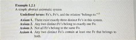 Solved Example 1 2 1 A Simple Abstract Axiomatic System