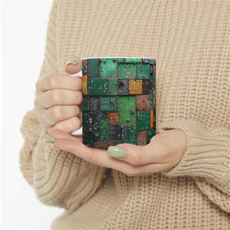 Computer Powered Mug Circuit Board Mug Nerd Mug Science Mug Tech Mug T Idea Programmer