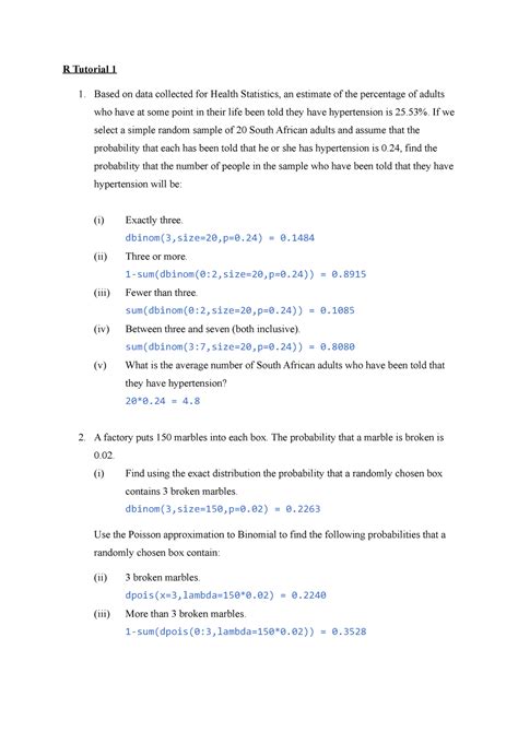 past r tutorials based on data collected for health statistics an estimate of the percentage