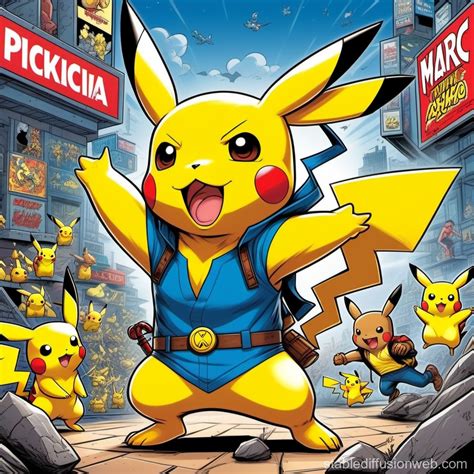 Pikachu Vs Monopoly Mascot And Programmer Duel Stable Diffusion Online