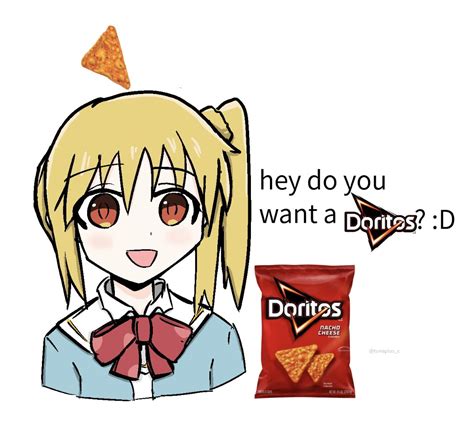 Tunaplus C Ijichi Nijika Bocchi The Rock Doritos D Blonde Hair Bow Bowtie Collar