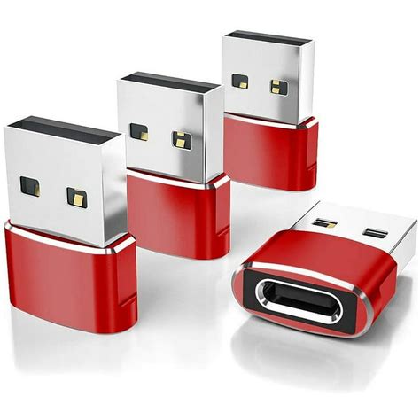 Pack USB C Female To USB Male Adapter Cable Connector For Most Devices Red Walmart Com