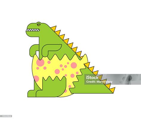 귀여운 디노 아기 고립 계란에 만화 공룡 아이 벡터 일러스트레이션 공룡에 대한 스톡 벡터 아트 및 기타 이미지 공룡 귀여운
