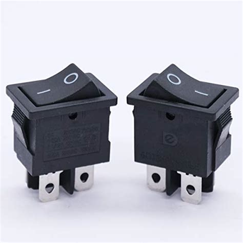 Snapklik Com Mxuteuk Pcs Snap In DPST Rocker Switch Toggle Power ON OFF Switch Pin AC V