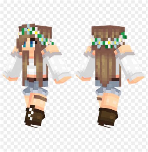 Free Download Hd Png Minecraft Skins Flower Crown Skin Png