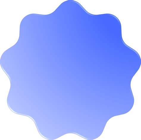 Blue Gradient Wavy Circle Wavy Circle Button 10974342 Png