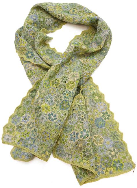 Sophie Digard Mari Scarf In Greens Ped Shoes Order Online Or 866