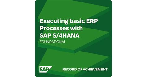 Sanjeev Kumar On Linkedin Executing Basic Erp Processes With Sap S4hana Record Of
