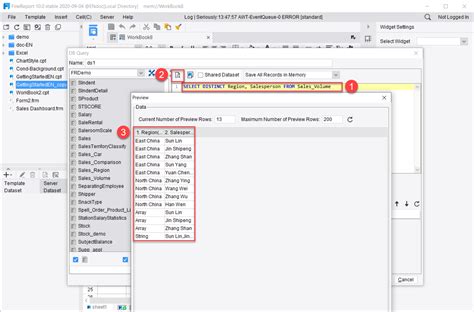relation dataset finereport help document