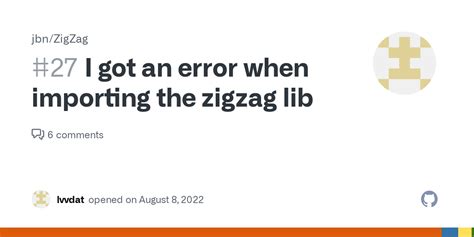 I Got An Error When Importing The Zigzag Lib Issue Jbn ZigZag GitHub