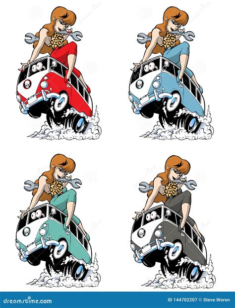 Retro Car Gaz 51 Hotrod Vector Illustration 5495856