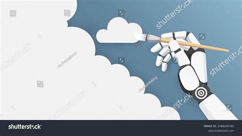 Ai 기술은 이미지 생성 페인트브러시를 들고 스톡 벡터로열티 프리 2388294795 Shutterstock