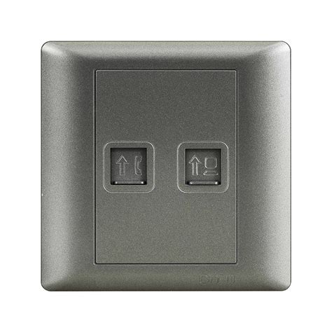 1 Gang 4 Core Telephone Socket 1 Gang 8 Core Data Socket Cat6 Chint Malaysia