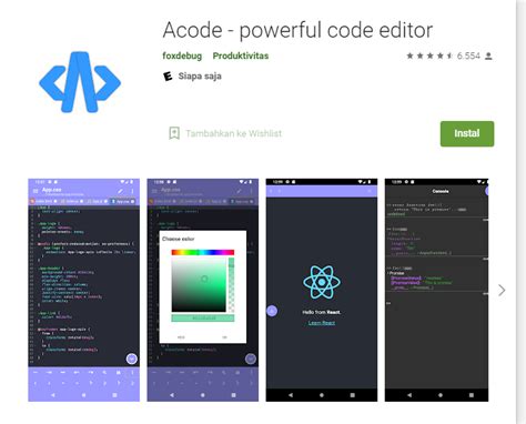 Code Editor Acode Aplikasi Editor Kumpulan Materi Tkj