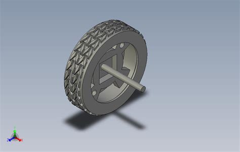 车轮和轮胎套装step模型图纸免费下载 懒石网