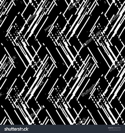370 Vector Geometric Seamless Pattern Lines Overlapping Triangles Black White Images Stock