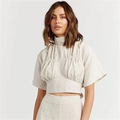 Dissh Linen Top ~ Natural Size 14 Depop