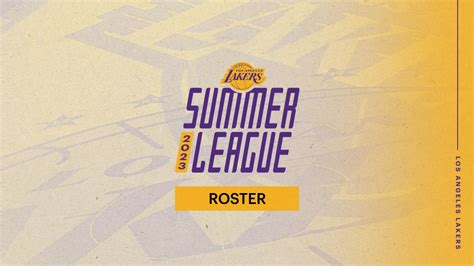 Lakers Announce 2023 Summer League Roster Los Angeles Lakers