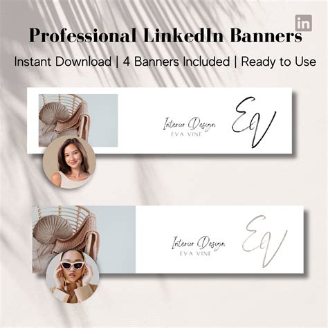Linkedin Banner Canva Bundle Instant Download Professional Linkedin