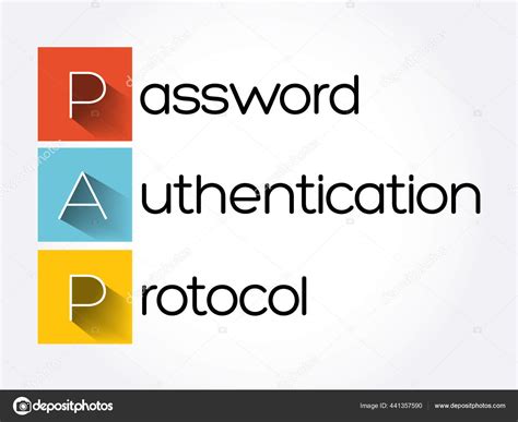 Pap Password Authentication Protocol Acronym Technology Concept Background Stock Vector By