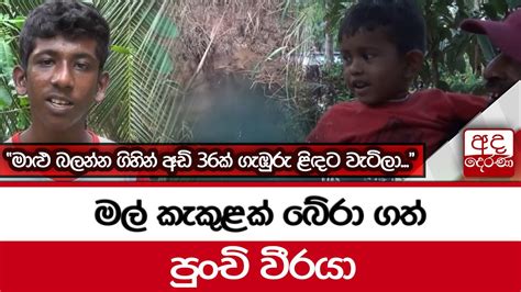 මල් කැකුළක් බේරා ගත් පුංචි වීරයා මාළු බලන්න ගිහින් අඩි 36ක් ගැඹුරු ළිඳට වැටිලා Youtube