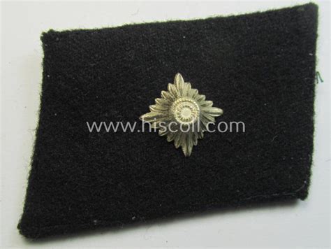 Hiscoll Military Antiques Waffen Ss Nco Pattern Rank Collar Rank Tab Kragenspiegel Being A