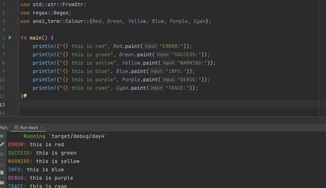 rust使用print控制台打印输出五颜六色的彩色红色字体 rust println颜色 csdn博客