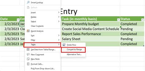 How To Remove Table Format In Excel