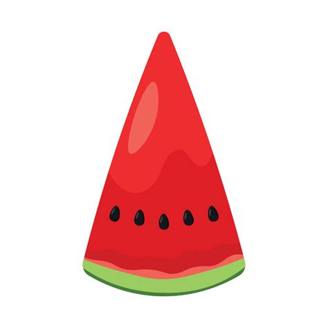 Watermelon Slice Icon Clipart Fruits In Cute Cartoon Animated Vector