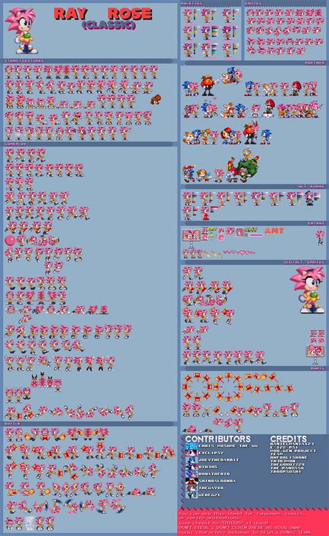 Ray Rose Sprite Sheet V2spiny Au By Spinyth On Deviantart