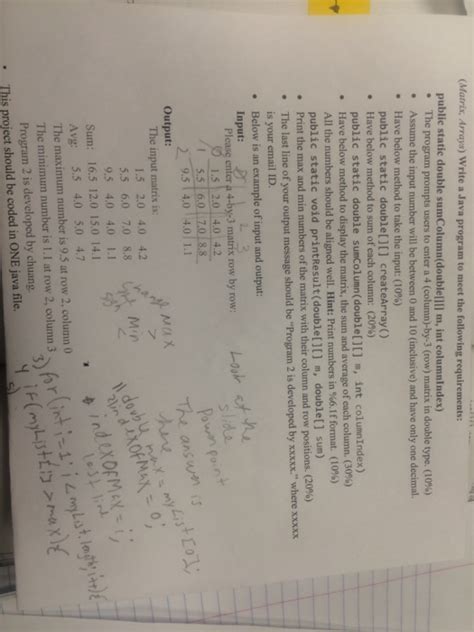 solved the program prompts users to enter a 4 column by 3